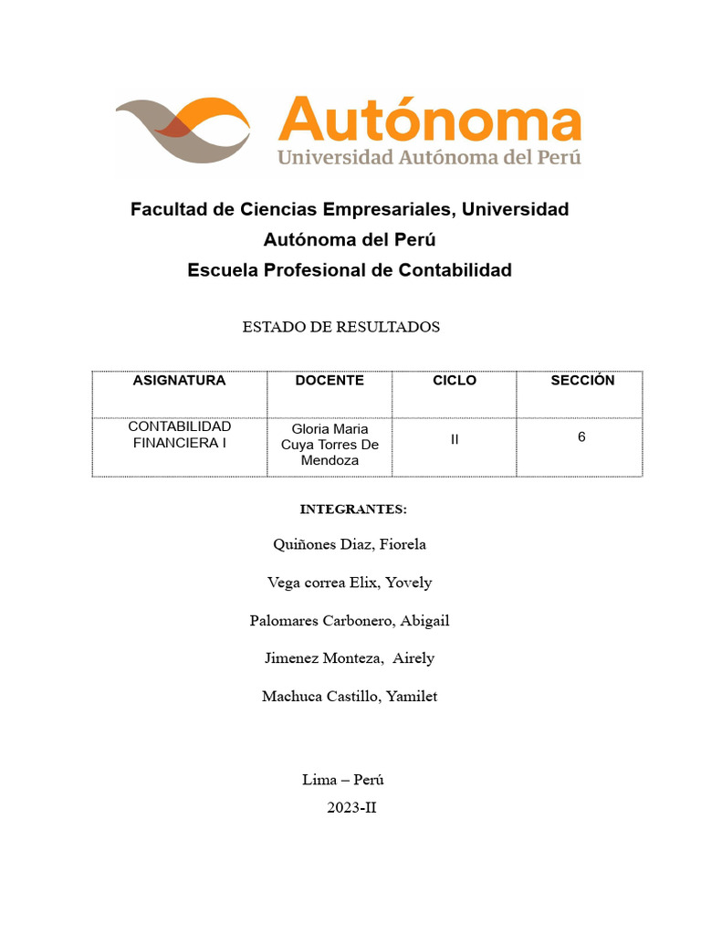 Informe Contabilidad | PDF