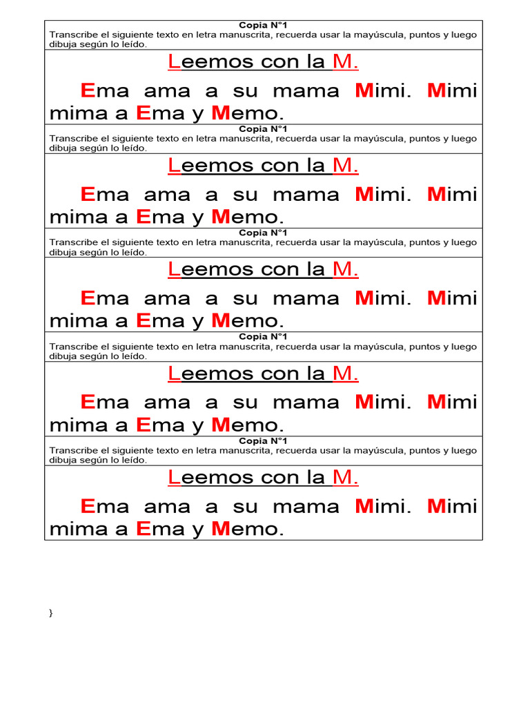 Copias 1°básico | PDF