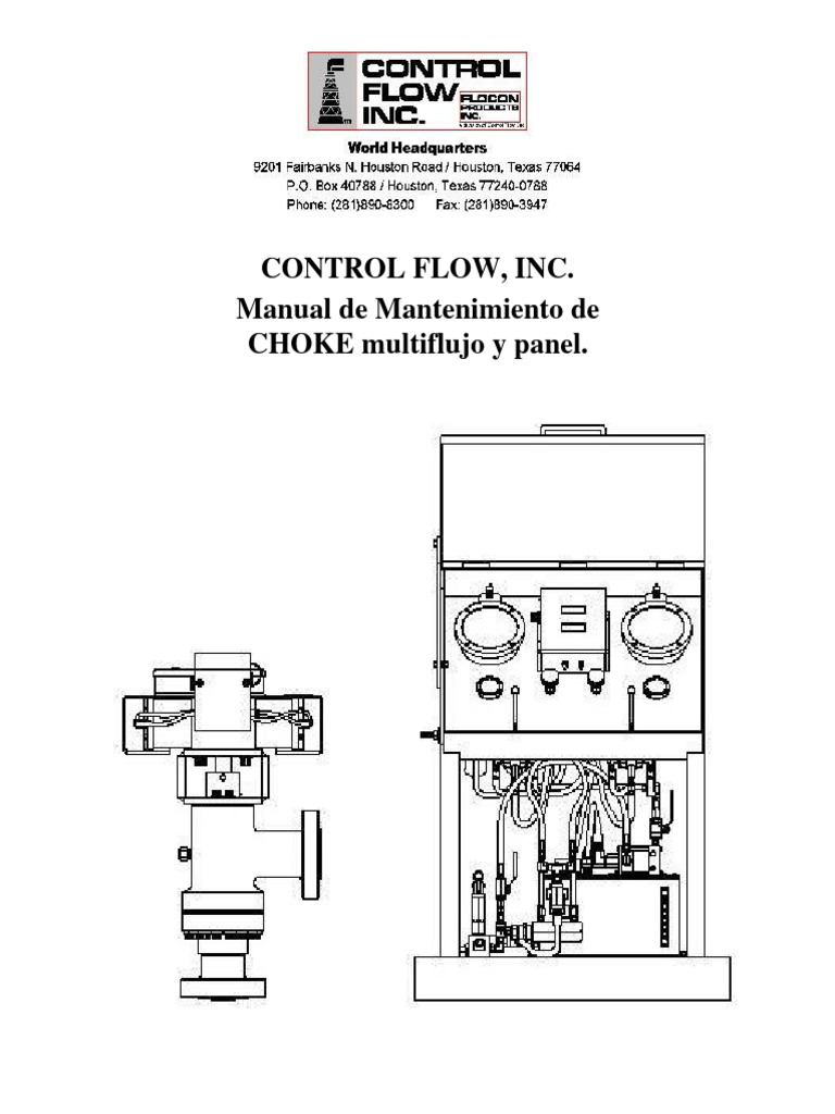 CFI Multi Flow Choke Manual en ESPAÑOL | PDF | Bomba | Tornillo
