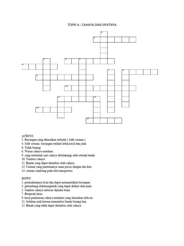 Asesmen PKN Unit 4 Teka Teki Silang | PDF