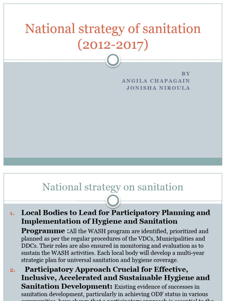 National Strategy of Sanitation (2012-2017) | PDF | Wash | Sanitation