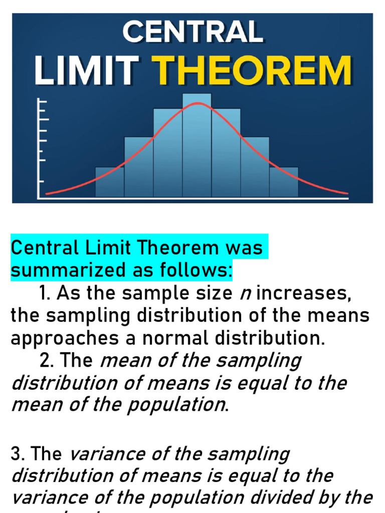 Statistics Probability The Central Limit Theorem | PDF | Normal ...