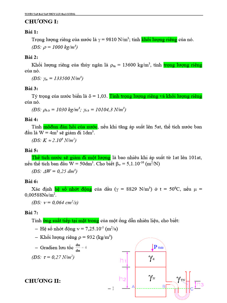 Tailieuxanh de Bai Tap Mon Thuy Luc 6087 | PDF