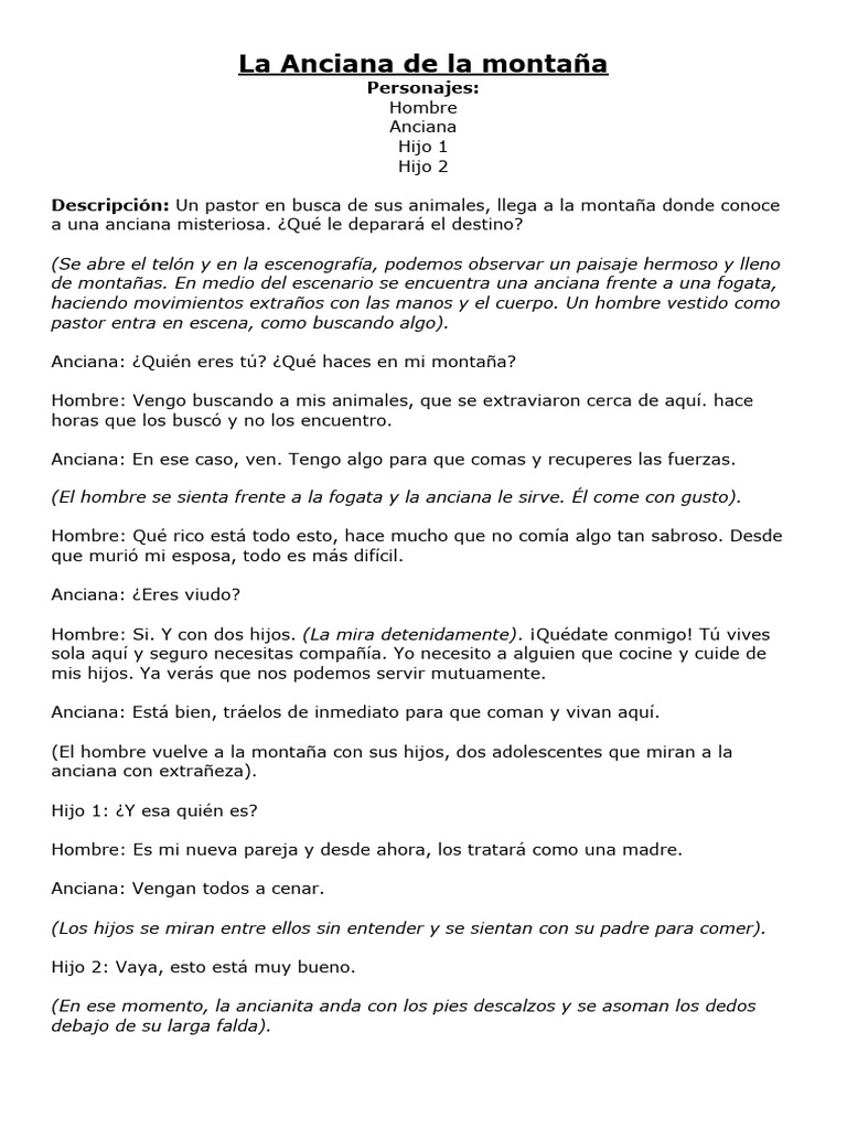 La Anciana De La Montaña Un Destino Inesperado Pdf