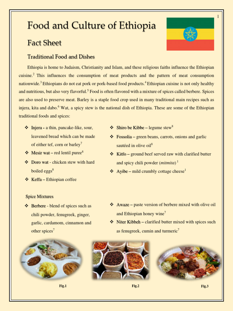 Ethiopian Cuisine & Traditions | PDF | Foods | Cuisine