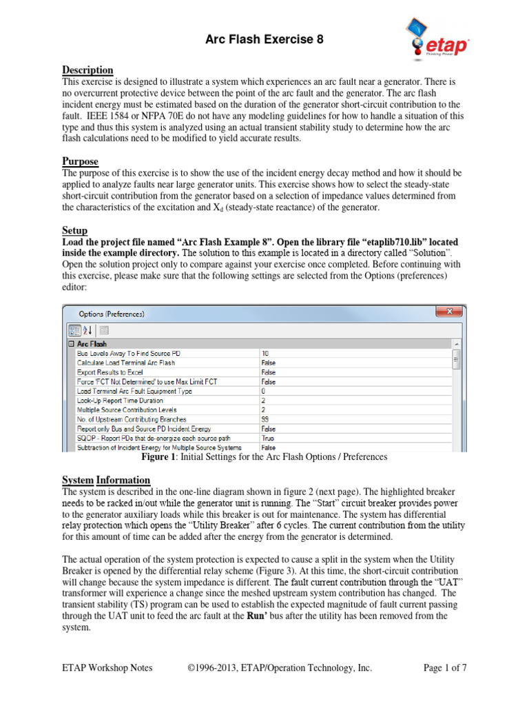 ArcFlash Example8 | PDF | Electric Generator | Electronics