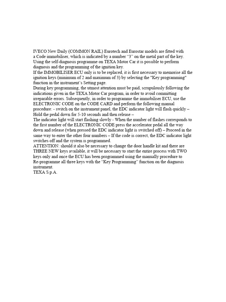 IVECO New Daily-Eurotech-Eurostar-immobiliser | PDF