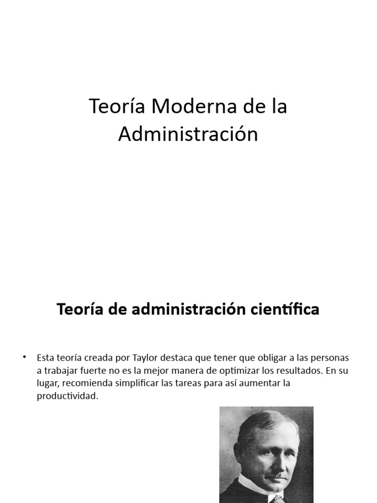 Teoría Moderna de La Administración | PDF