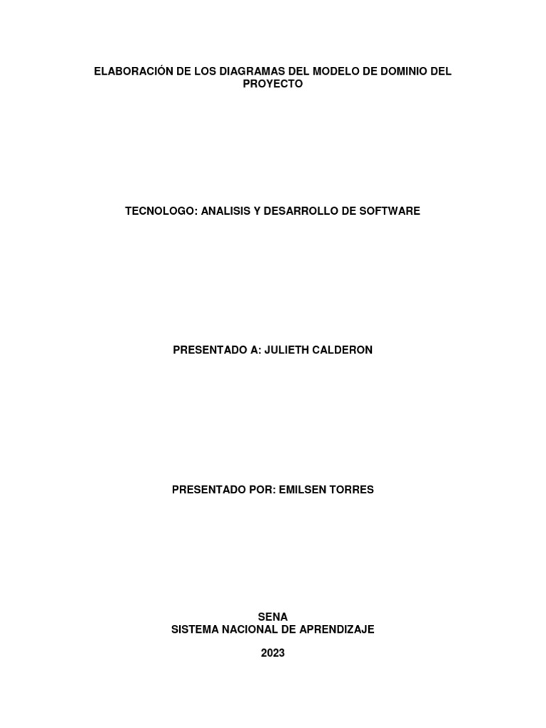 Diagramas Del Modelo de Dominio | PDF