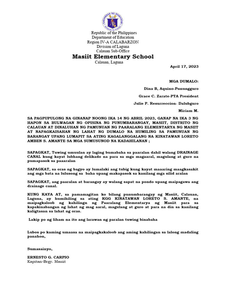 Resolution Baranggay Drainage Canal | PDF