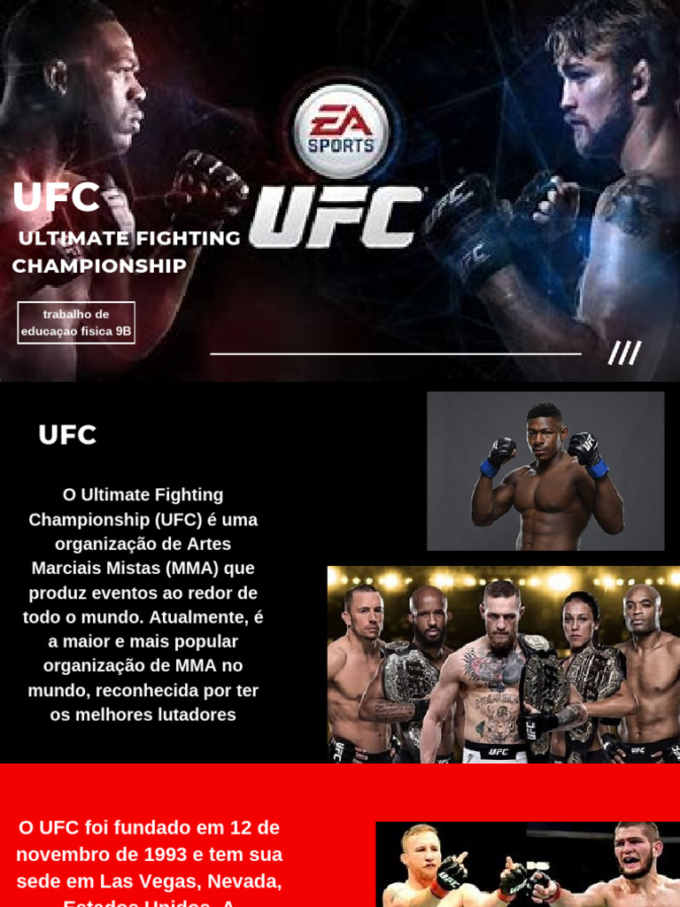 Ultimate Fighting Championship: Trabalho de Educaçao Fisica 9B | PDF