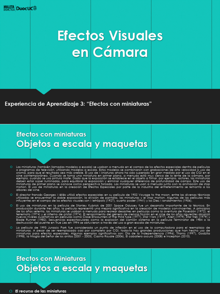 Apunte - Efectos Visuales Con Miniaturas | PDF