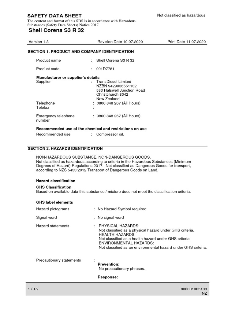 2 SDS GHS | PDF | Toxicity | Dangerous Goods