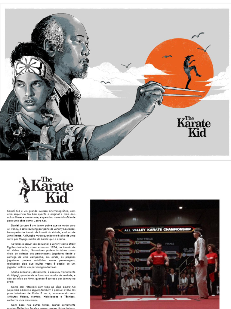 Fichas de Daniel e Johnny em Cobra Kai | PDF