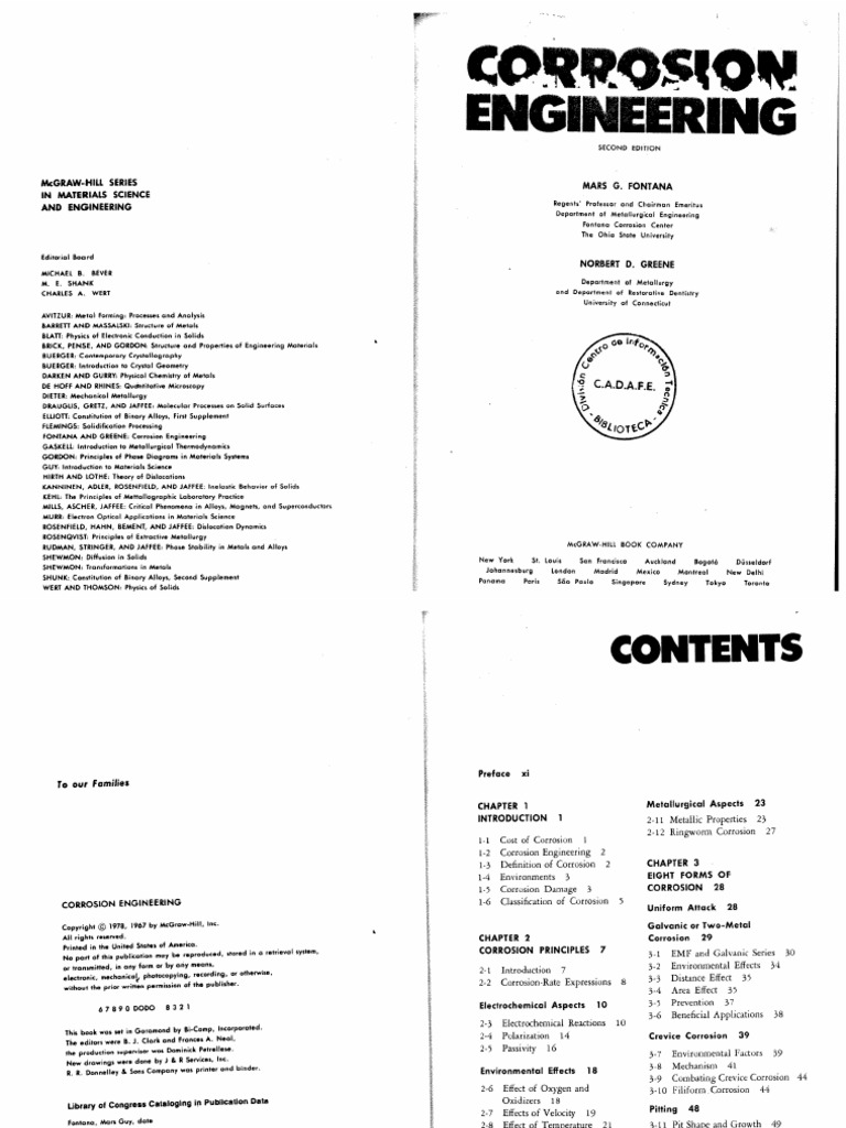 FONTANA Corrosion Engineering | PDF