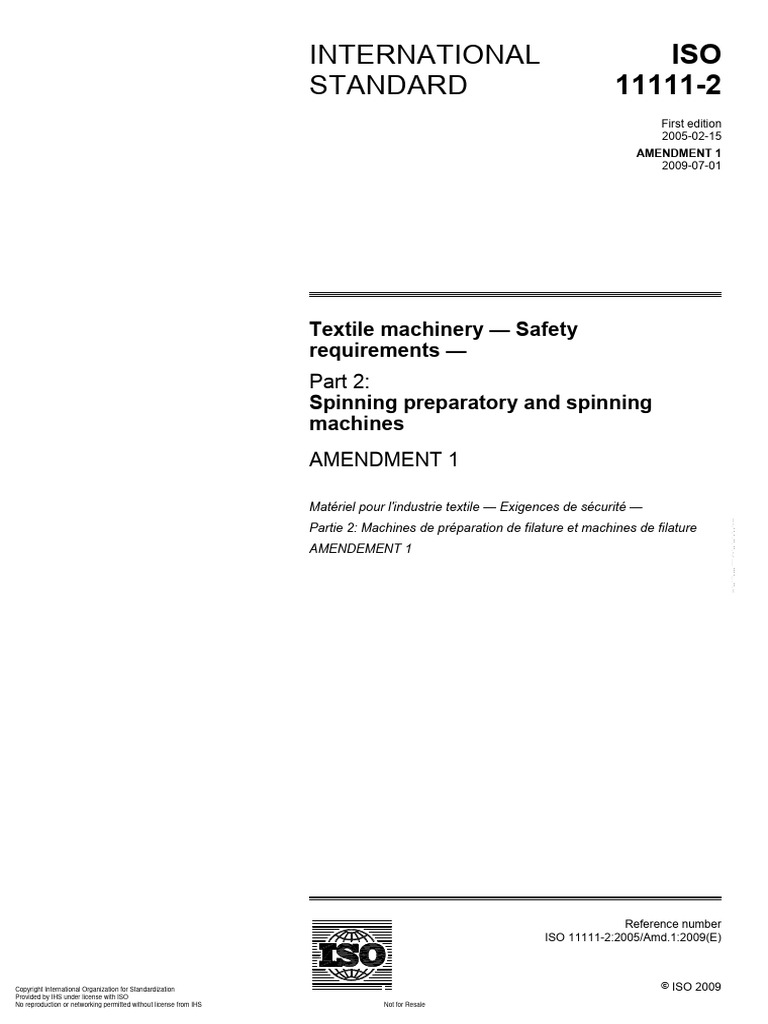 ISO 11111-2-2005 Amd1-2009 | PDF ISO 11111-2-2005 Amd1-2009 | PDF