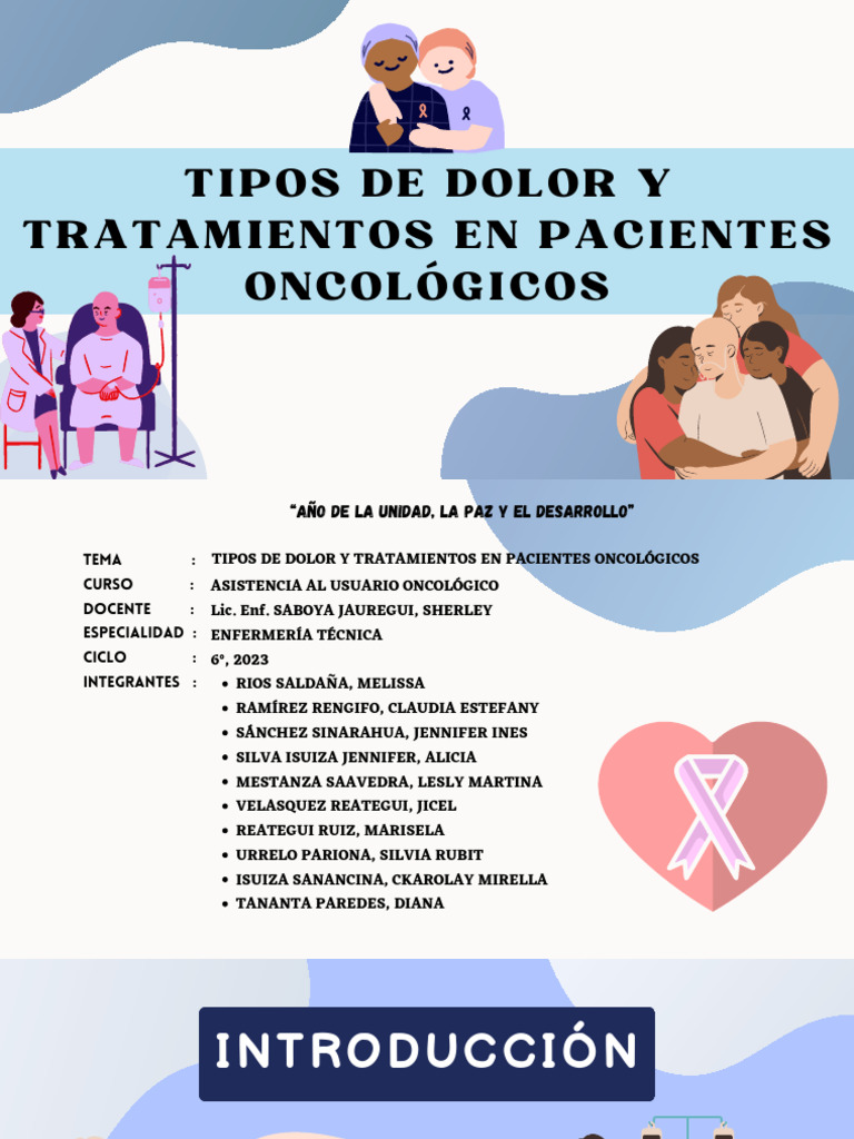 Tipos de Dolor y Tratamientos en Pacientes Oncológicos | PDF | Dolor ...