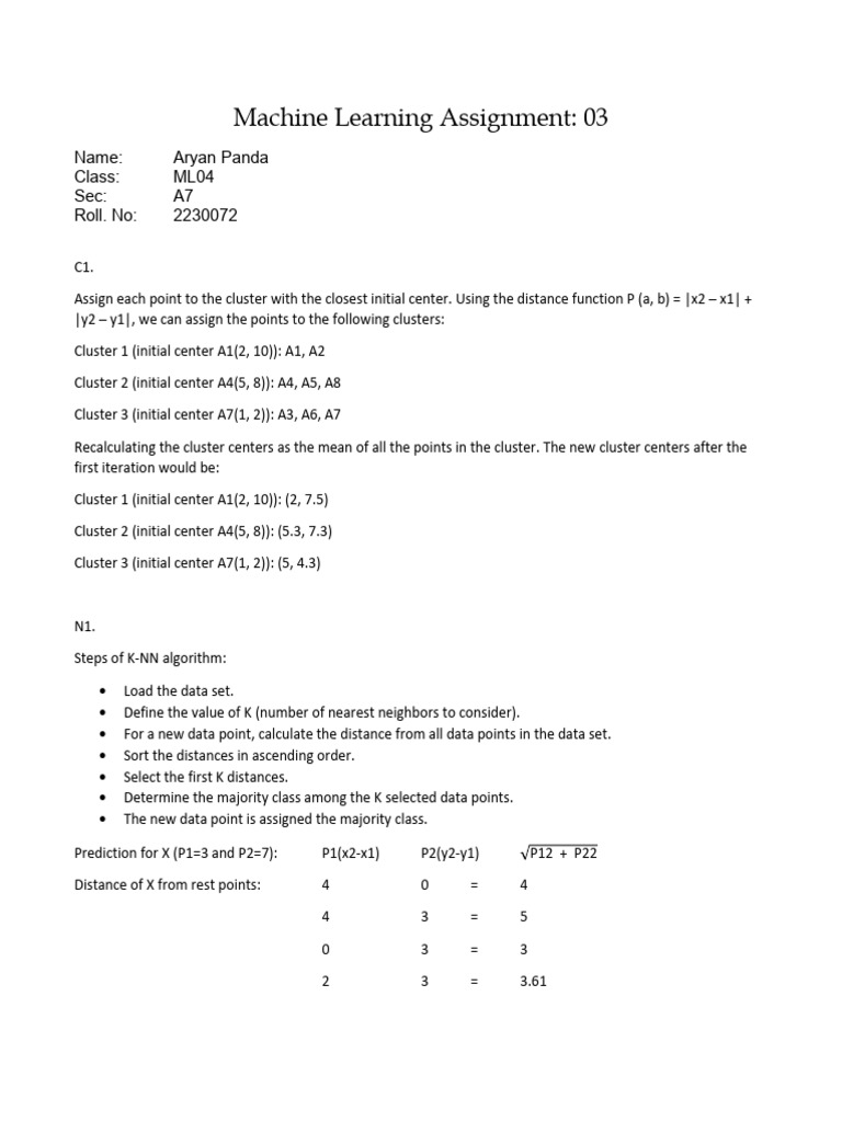 ML Assignment 3 | PDF ML Assignment 3 | PDF