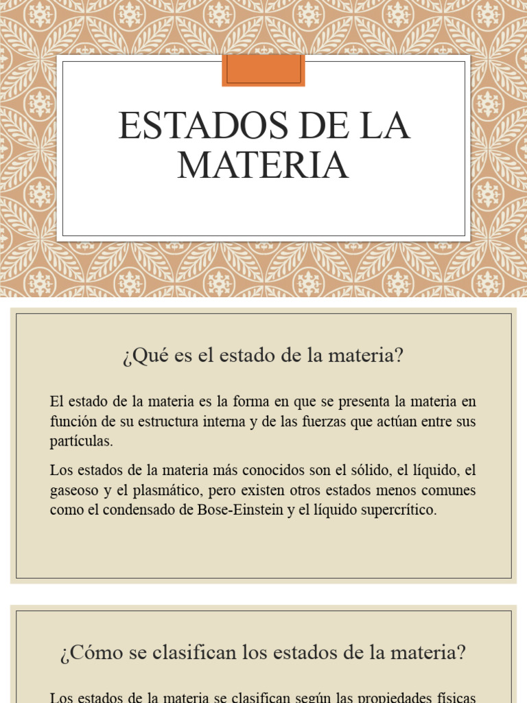 Estados de La Materia | PDF | Gases | Importar