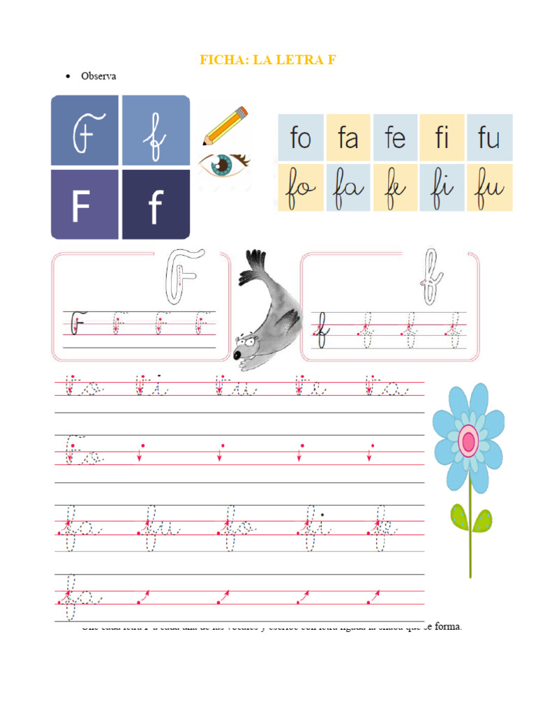 Actividades para la letra F | PDF