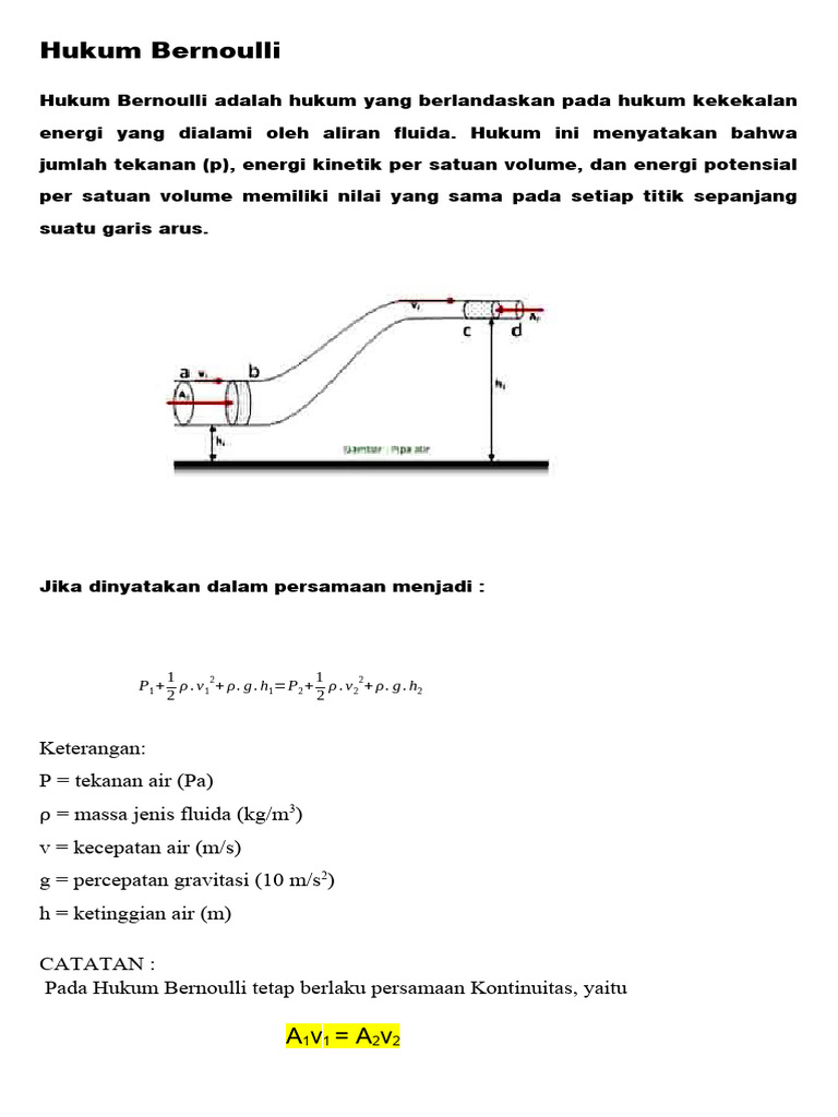 24.1 Hukum Bernoulli - 7 Okt | PDF