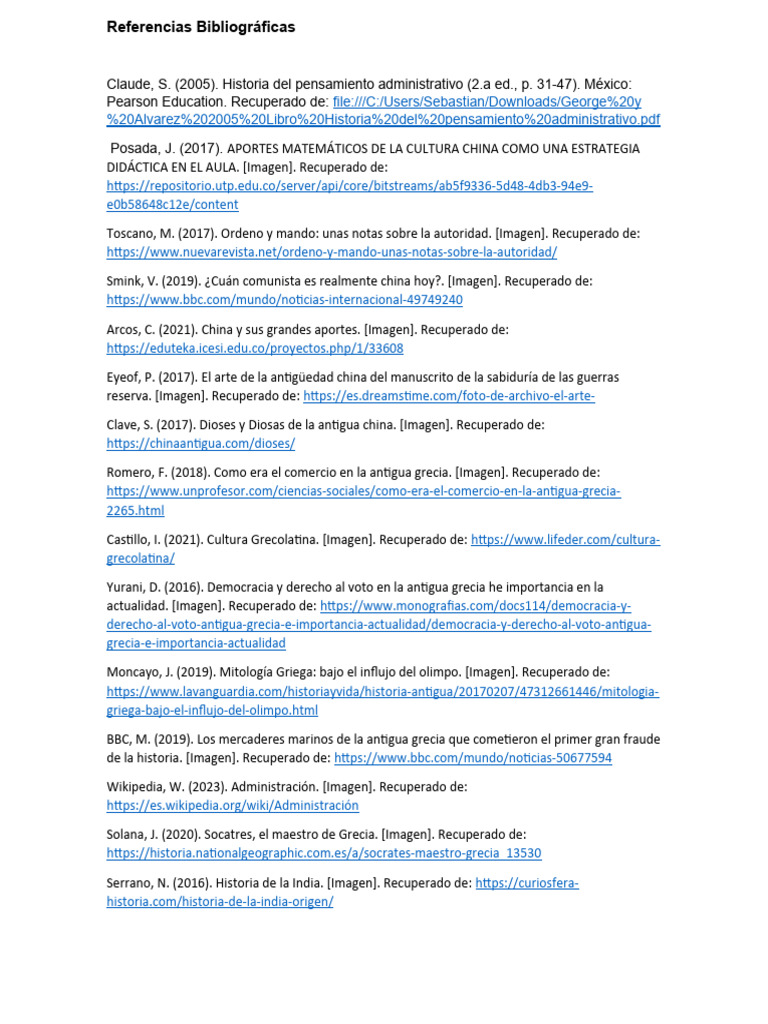 Referencias Bibliográficas | PDF