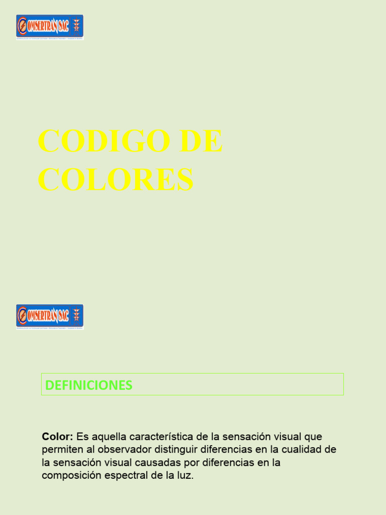 Codigo de Colores | PDF