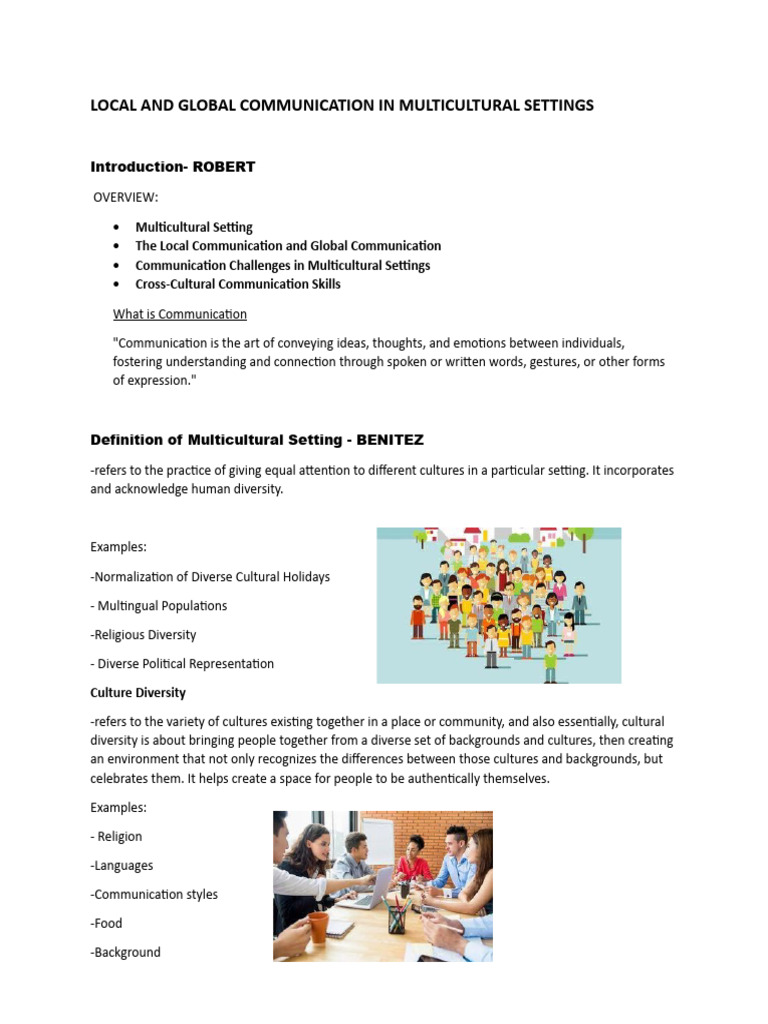 Local and Global Communication in Multicultural Settings | PDF | Communication | Stereotypes