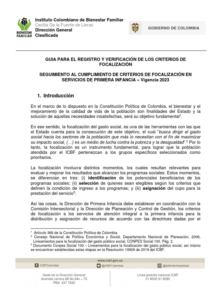 Guia Seguimiento Focalizacion 2023 | PDF