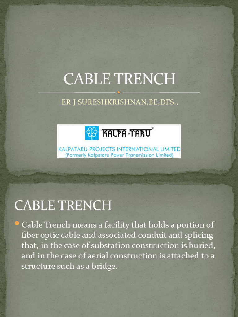 12a. Construction of Cable Trench | PDF | Concrete | Materials