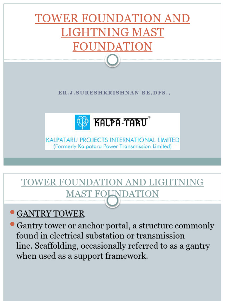 10a.construction of TOWER & Lightning Mast Foundation | PDF
