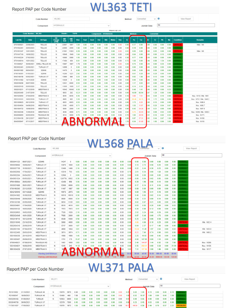 PAP Hydraulic Oil WA500-6R | PDF