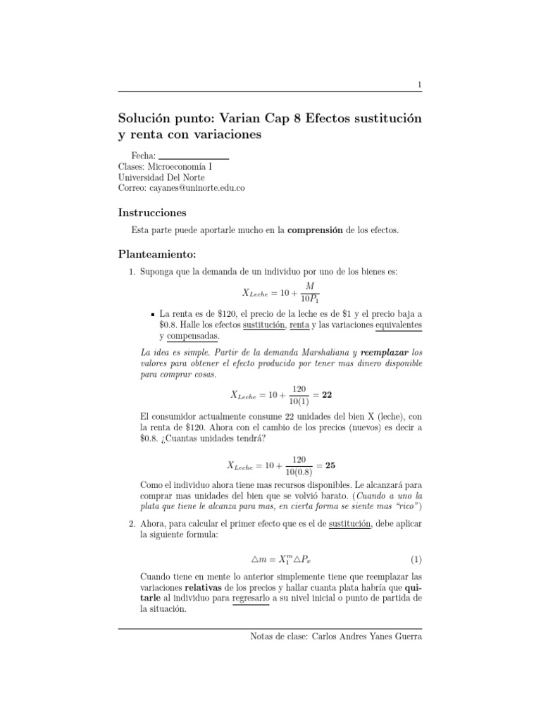 Solucion Ejercicio de Varian Cap 8 | PDF