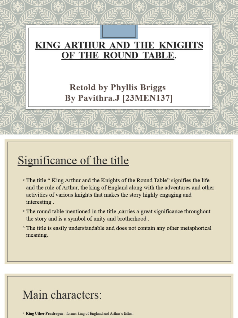 King Arthur and The Knights of The Round Table | PDF | Lancelot | Galahad