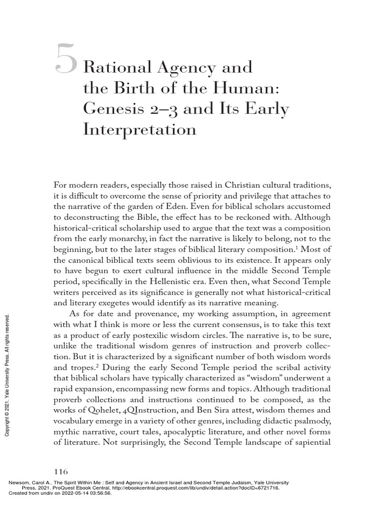 The Spirit Within Me Self and Agency in Ancient Is... - (5. Rational ...