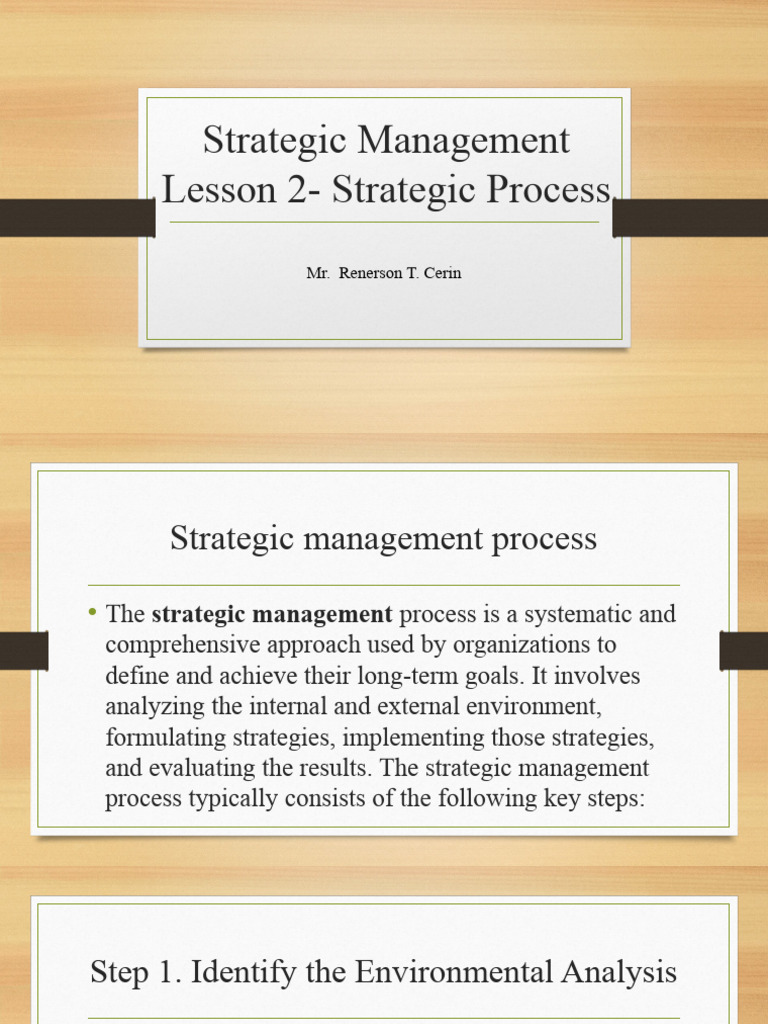 Lesson 2 Strategic Formulation | PDF | Strategic Management | New ...