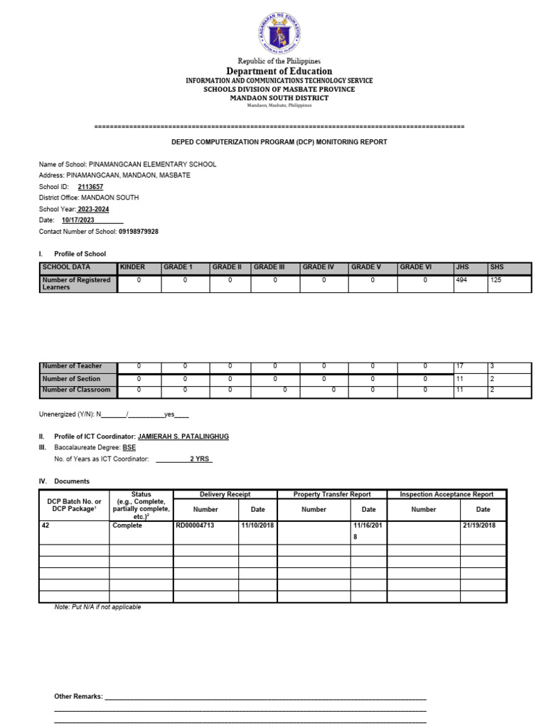 Monitoring-Tool Form revised-EDITED | PDF