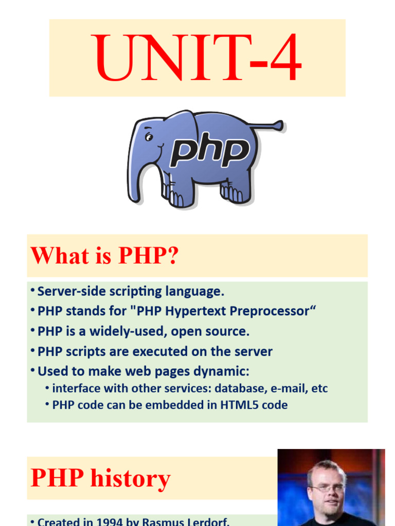 Unit-4 PHP | PDF | Php | Variable (Computer Science)