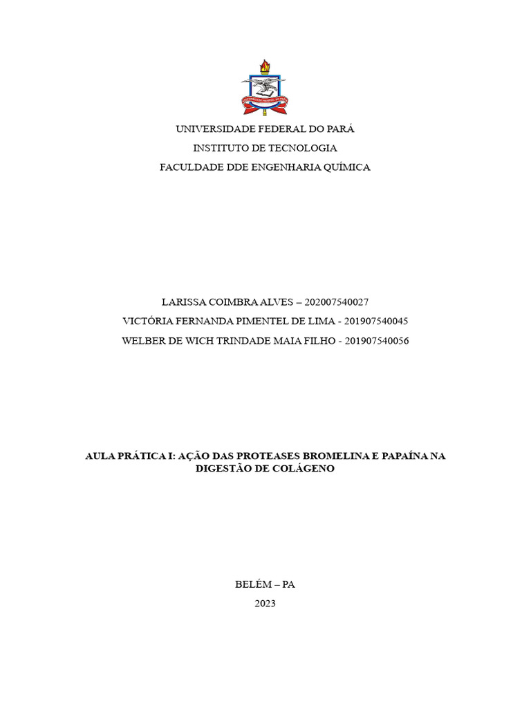 Relatório Lab IV - Oficial | PDF | Protease | Biologia Molecular