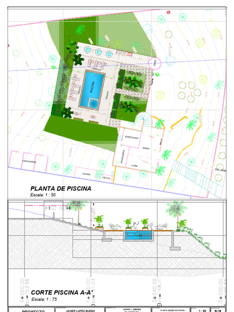 Plano de Piscina (Color) | PDF