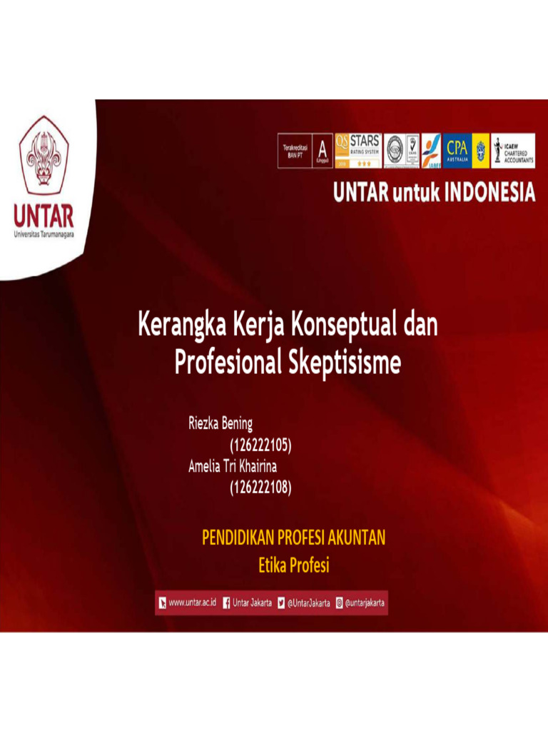 Pertemuan 5 - Kerangka Kerja Konseptual & Profesional Skeptisisme ... Pertemuan 5 - Kerangka Kerja Konseptual & Profesional Skeptisisme ...