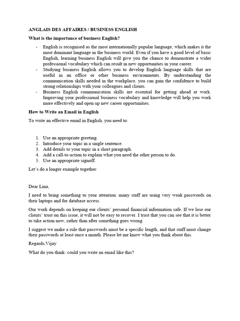 Cours ANGLAIS DES AFFAIRES | PDF | Finance & Money Management | Law