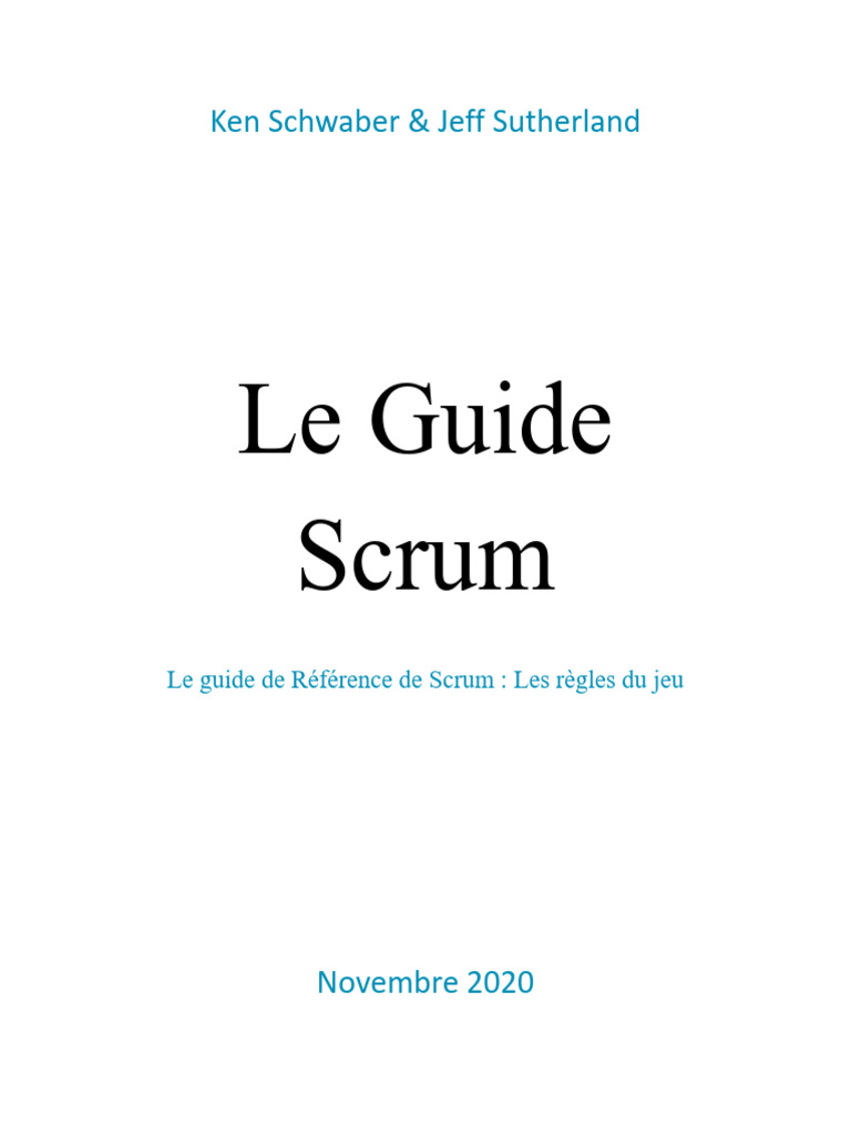 2020 Scrum Guide French | PDF | Scrum (développement) | Méthode agile