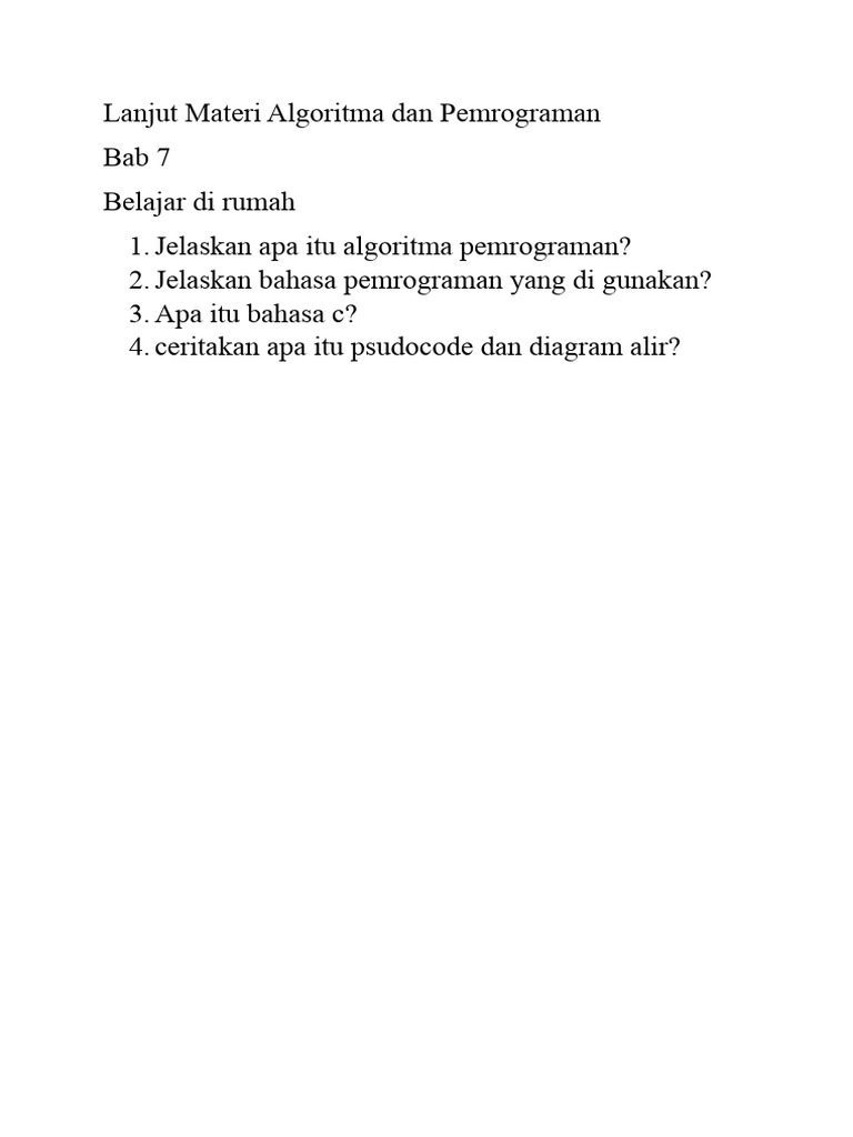 X.2 Materi Algoritma Dan Pemrograman | PDF