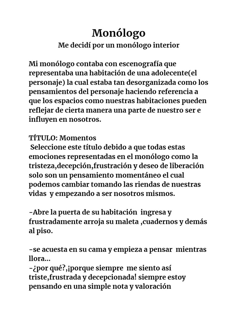 Monólogo | PDF