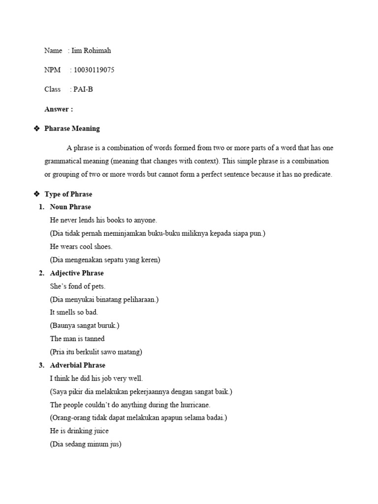 Iim Rohimah (10030119075) PAI-B - Inggris | PDF | Semantics | Language Mechanics