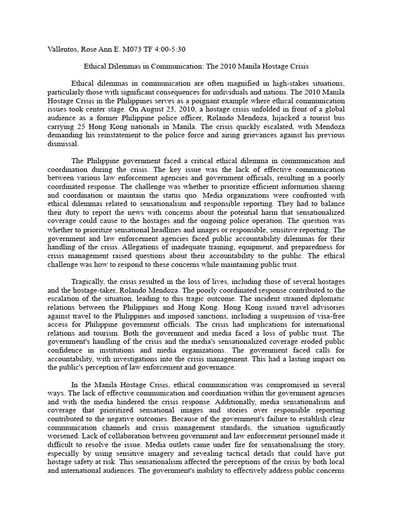 Ethical Dilemmas in Communication | PDF | Integrity | Academic Integrity