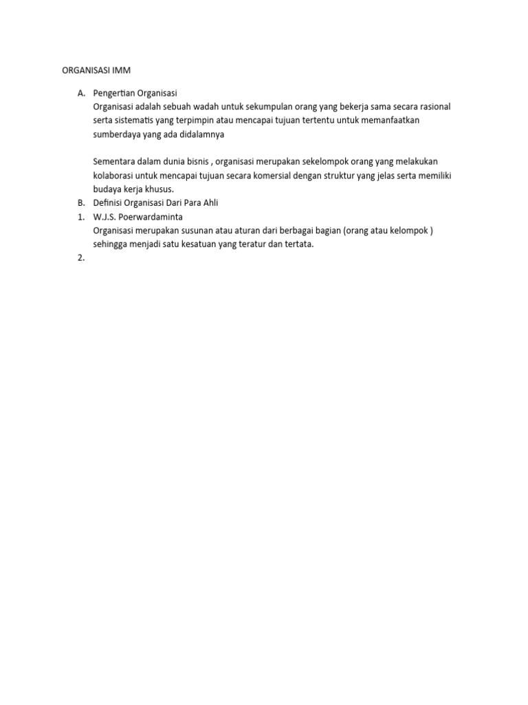 Organisasi Imm | PDF | Karier & Perkembangan | Bisnis