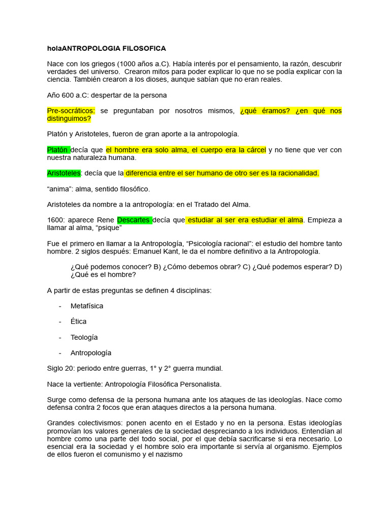 Antro | PDF | Alma | Aristóteles