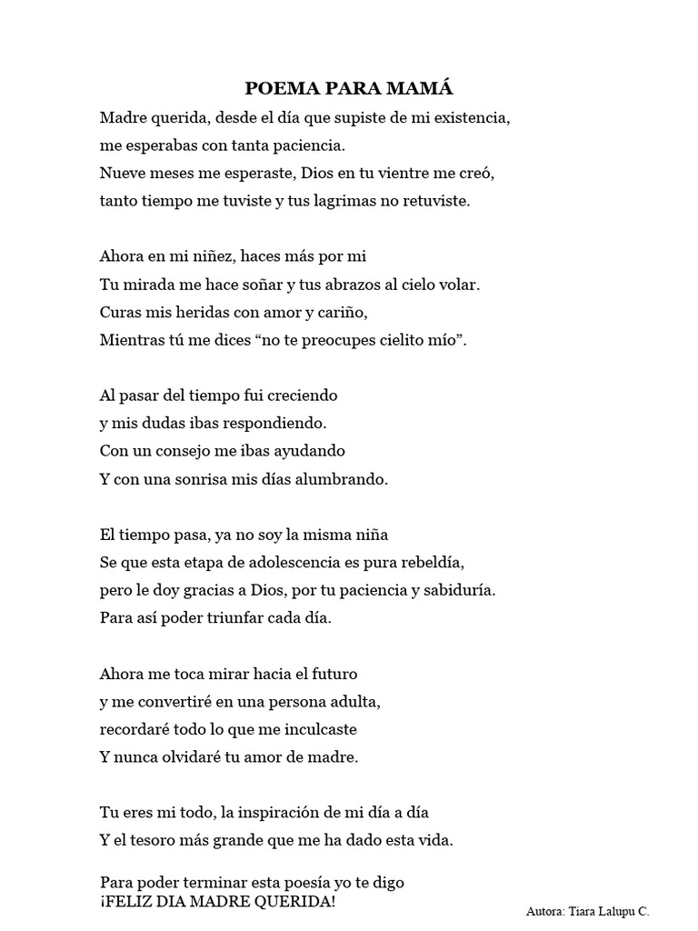 Poema para Mamá | PDF | Autosuperación